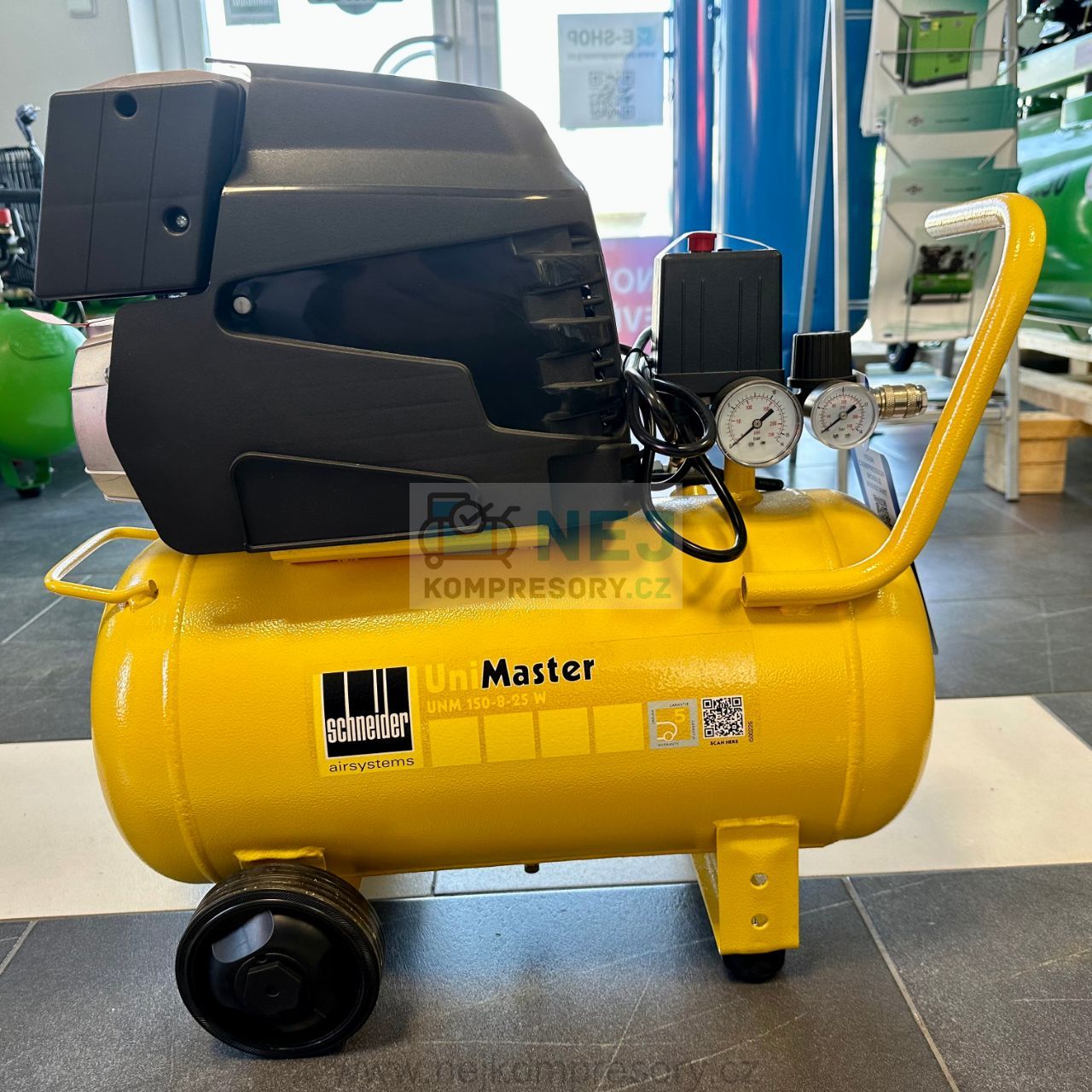 Pístový kompresor Schneider UniMaster 150-8-25 W Base | NEJ KOMPRESORY.cz