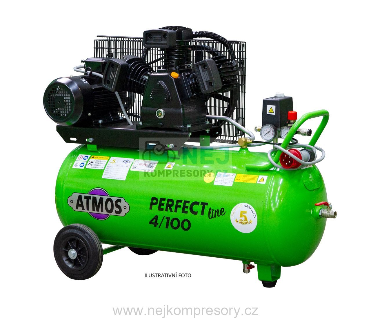 Pístový kompresor ATMOS Perfect Line PL 4/100 | NEJ KOMPRESORY.cz